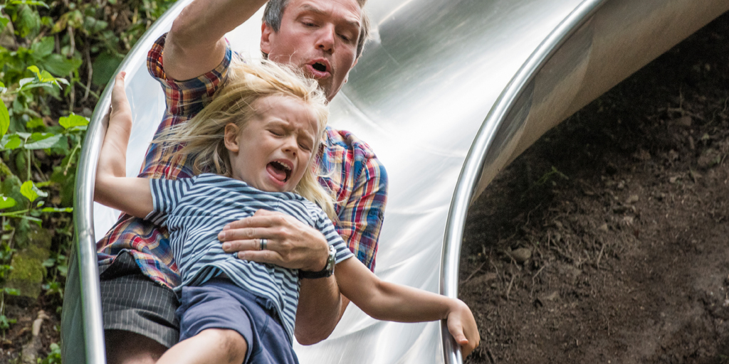 Lap-riding on a Slide Unsafe for Children | Premier Health